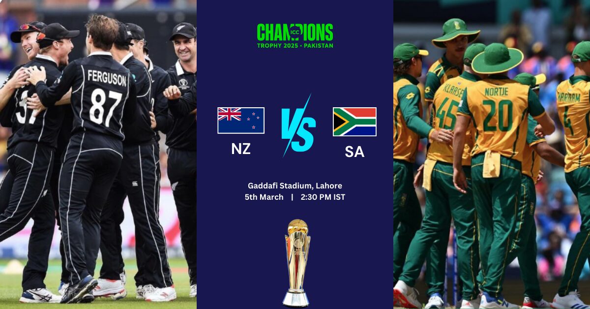 NZ vs SA Semifinal 2 CT 2025 - Details & Analysis