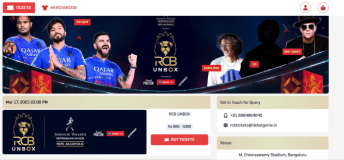 RCB Unbox Event 2025 — Date, Tickets & Booking Guide