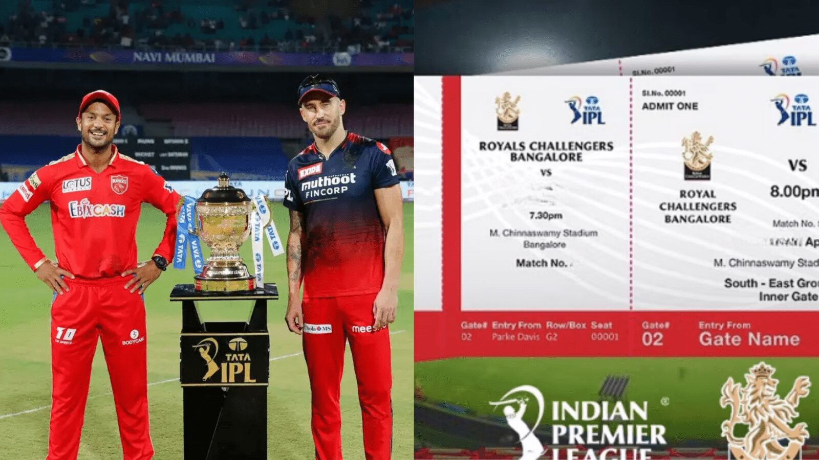 PBKS vs RCB 2025 Match 37 - Tickets & Booking Info (April 20)
