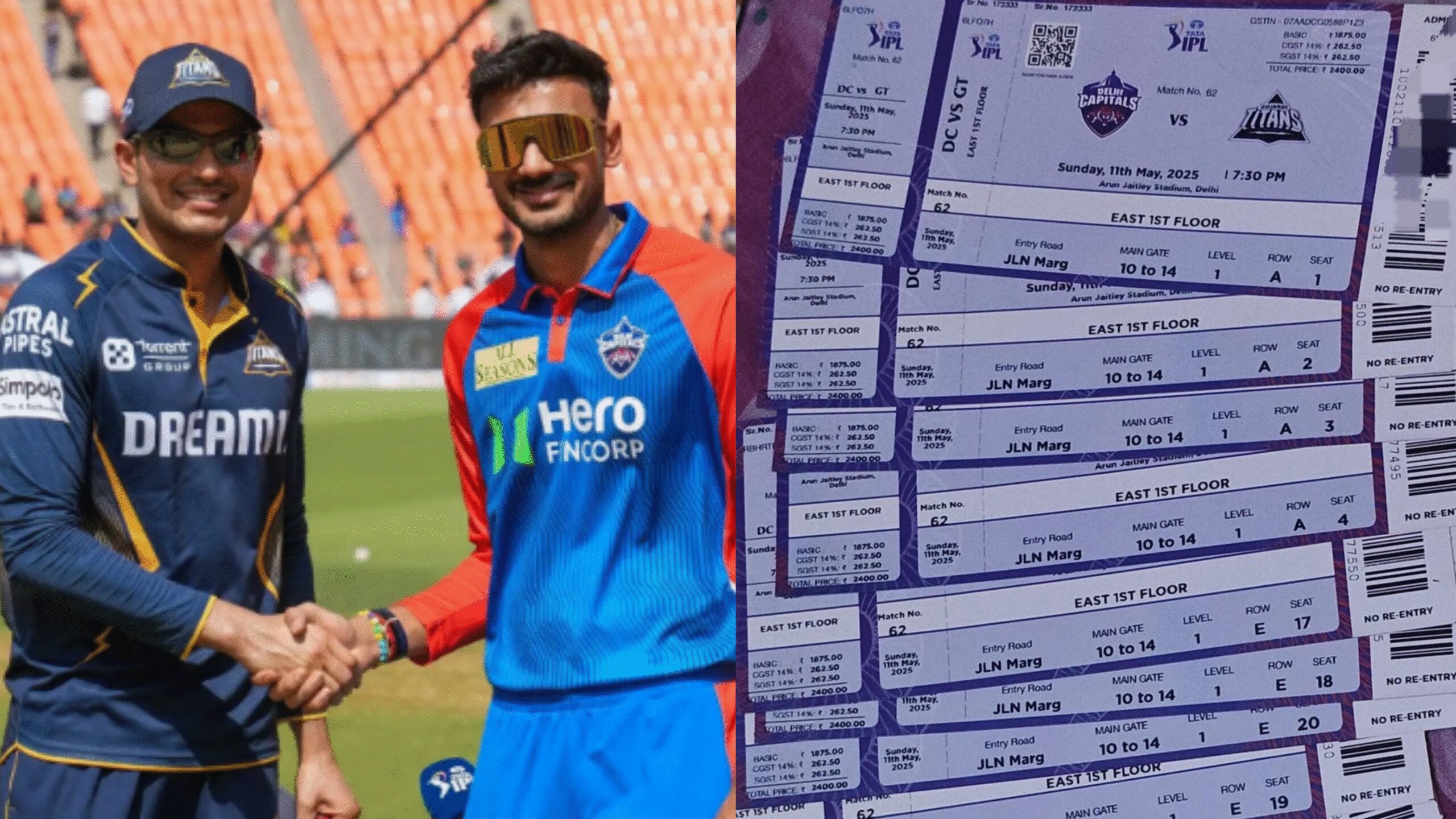 DC vs GT 2025 Match 60 - Tickets, Team & Pitch Report (May 18)