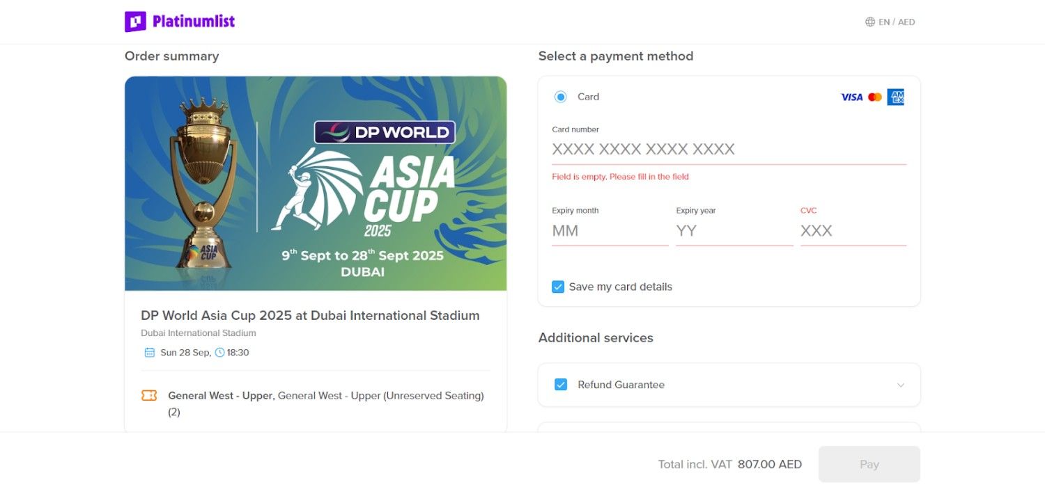 India vs Pakistan Asia Cup 2025 Final Tickets Pricing Guide