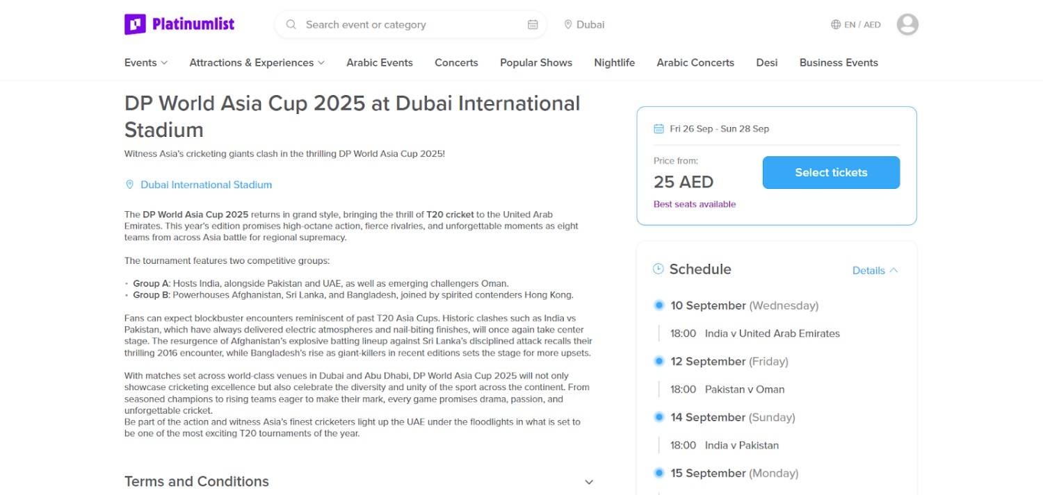 India vs Pakistan Asia Cup 2025 Final Tickets Pricing Guide