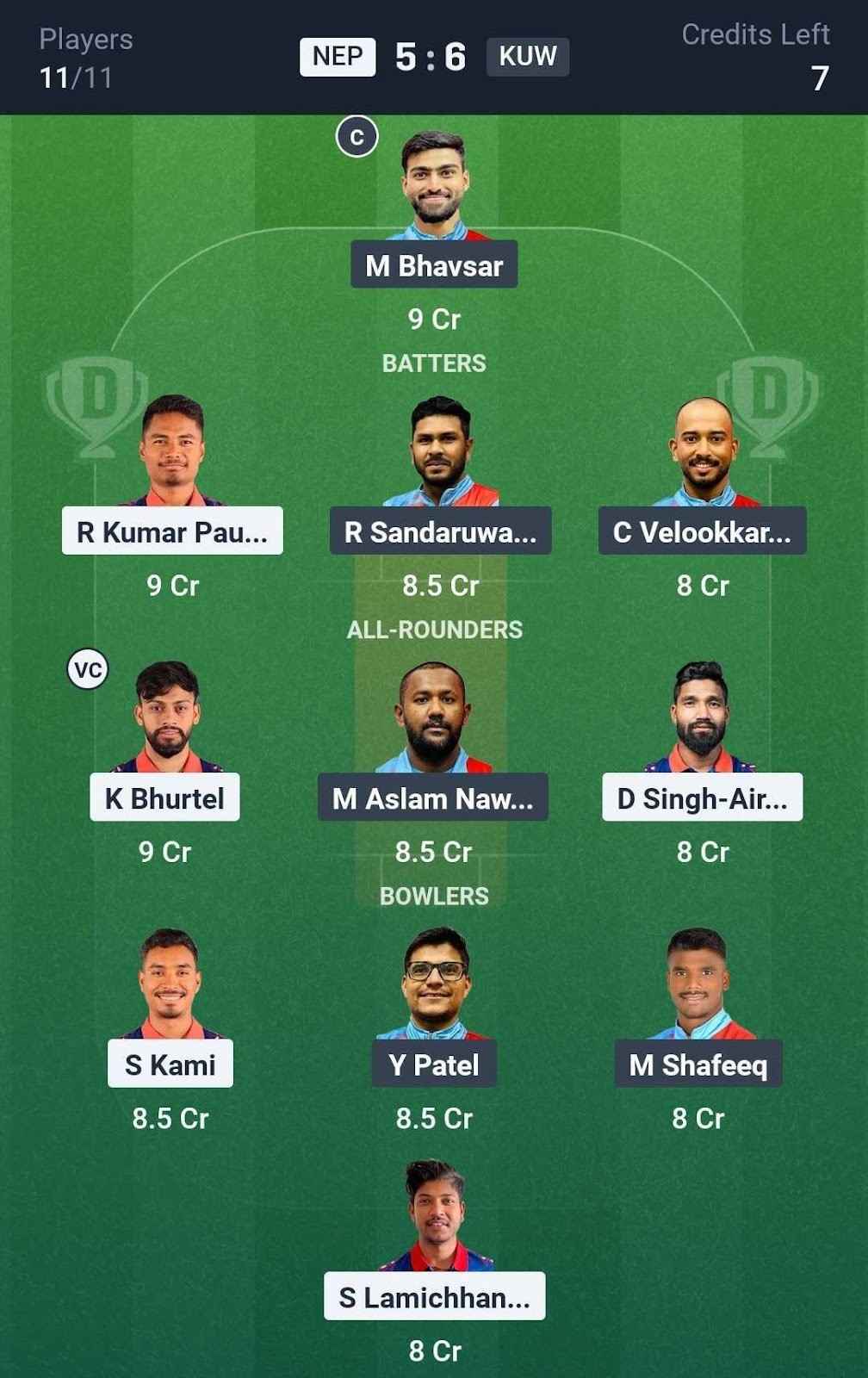 NEP vs KUW Dream11 Prediction T20 WC Qualifier (08 Oct 2025)