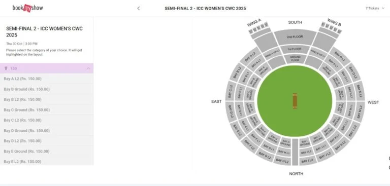 IND vs AUS ICC Womens World Cup 2025 Semi Final 2 Tickets