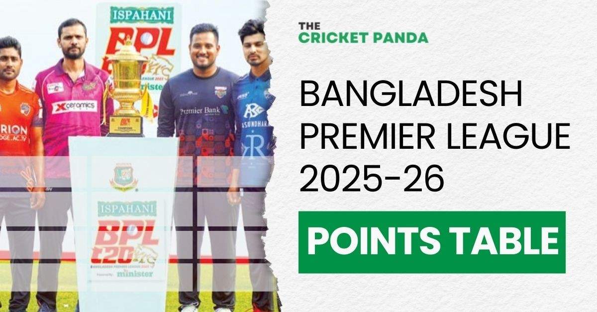 BPL 2026 Points Table & Team Standings (03 January)