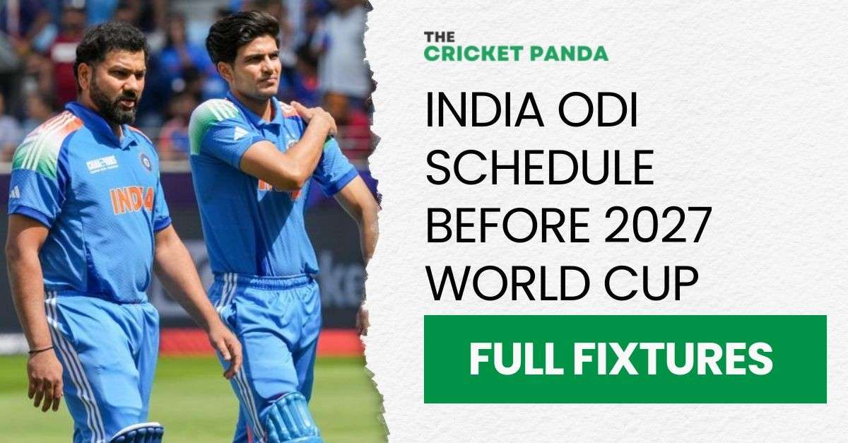 India ODI Schedule Before 2027 World Cup (Upcoming Matches)