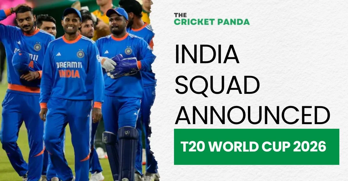 India Squad Announced For T20 World Cup 2026