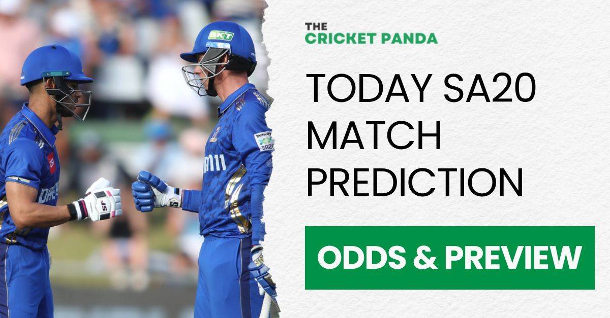 Today SA20 Match Prediction: JSK vs DSG Winning Odds