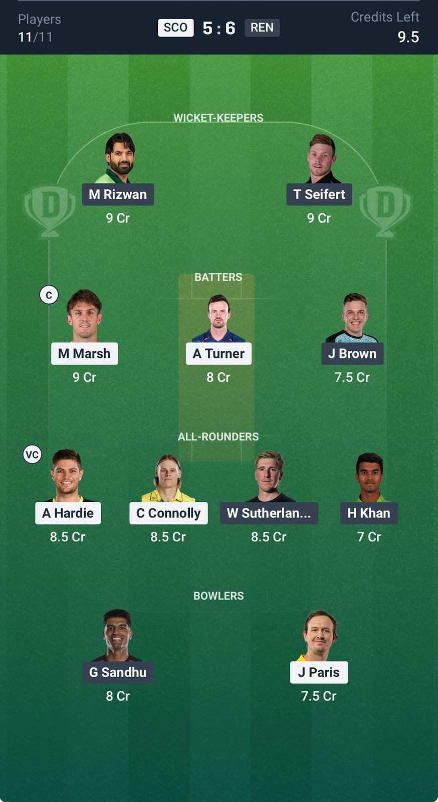 SCO vs REN Dream11 Prediction Today BBL (07 Jan 2026)
