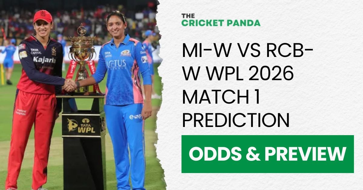 MI-W vs RCB-W WPL 2026 Match 1 Prediction, Preview & Odds