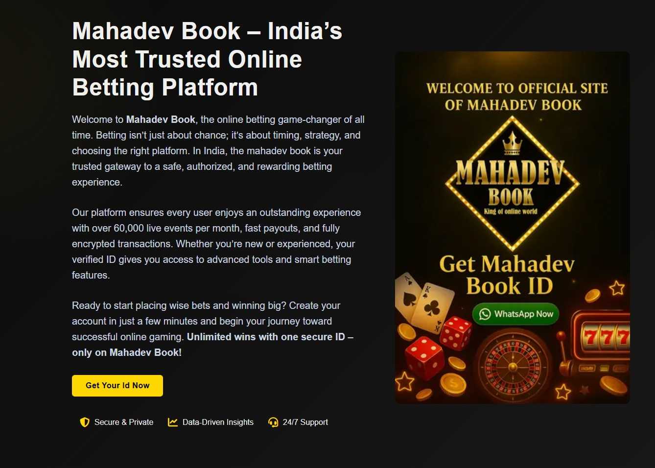 Mahadev Book ID: Cricket Odds, Casino Games & Bonuses Explained